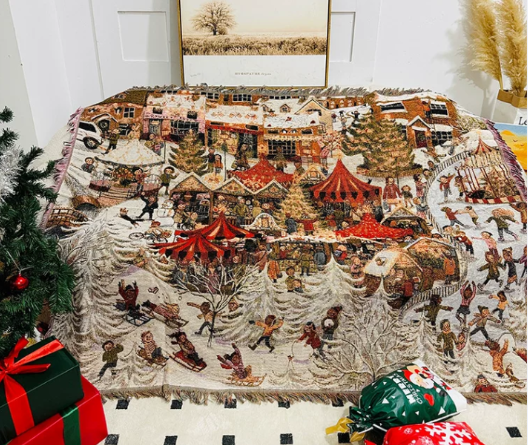 Зимний город, одеяло, 1.6 x 1.3 м