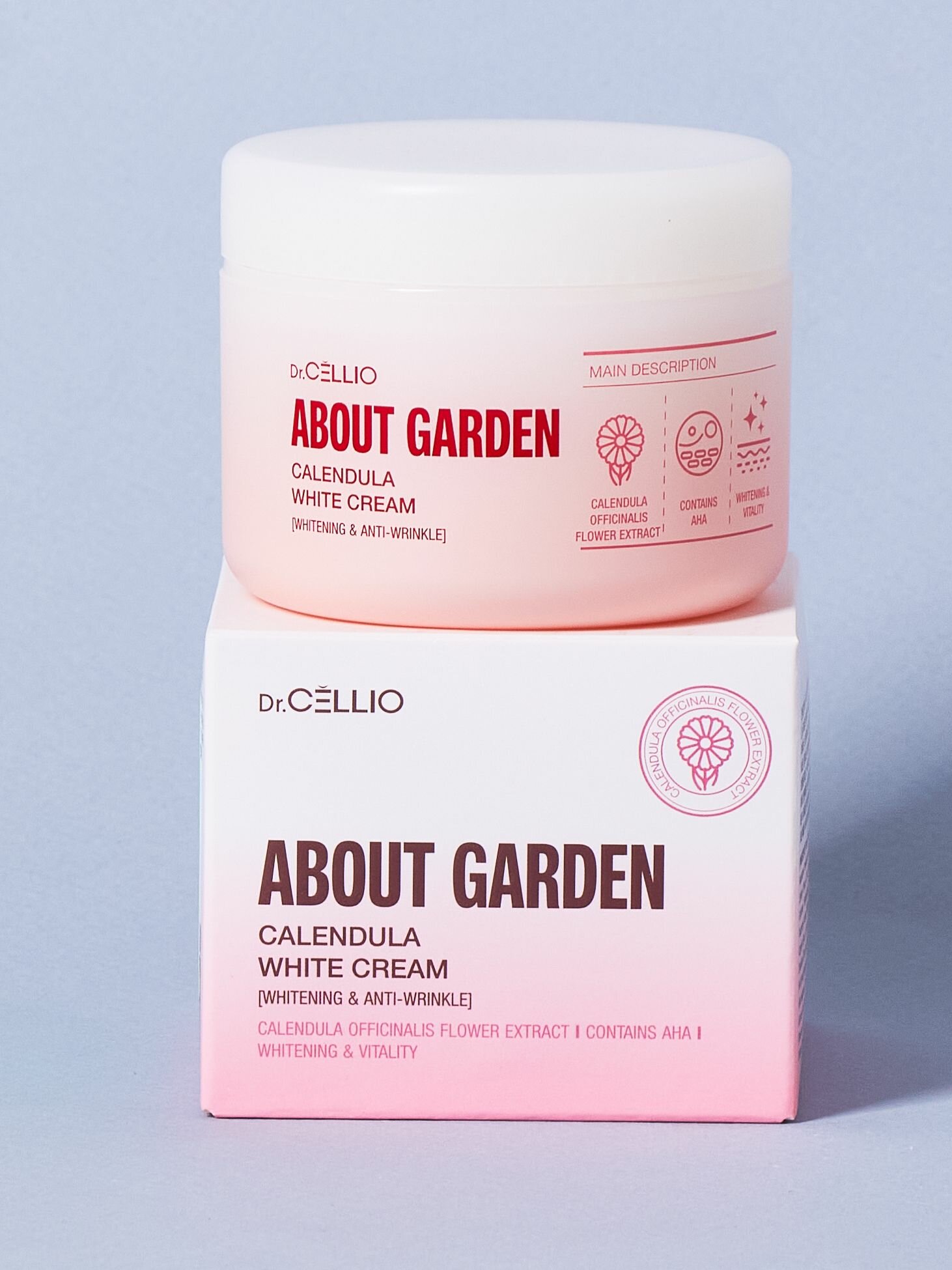 Dr. CELLIO Успокаивающий крем для лица с календулой 90мл About Calendula Cream