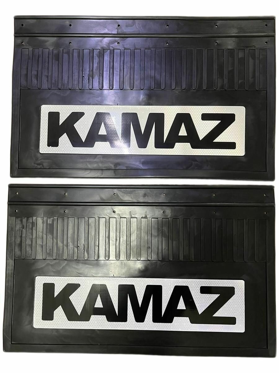 Брызговики светоотражающие задние на KAMAZ КАМАЗ (K24060) (резиновые) 585х365 мм