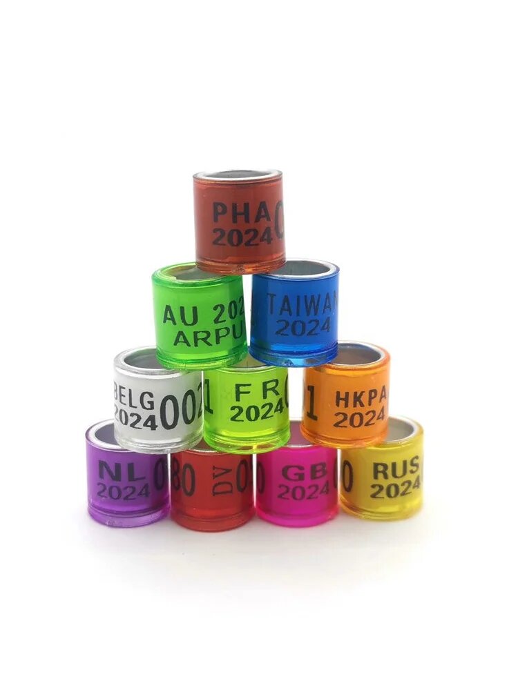 Кольца для ног голубей Howells 50 шт, синие, 8 мм, алюминиевый пластик Multicolor