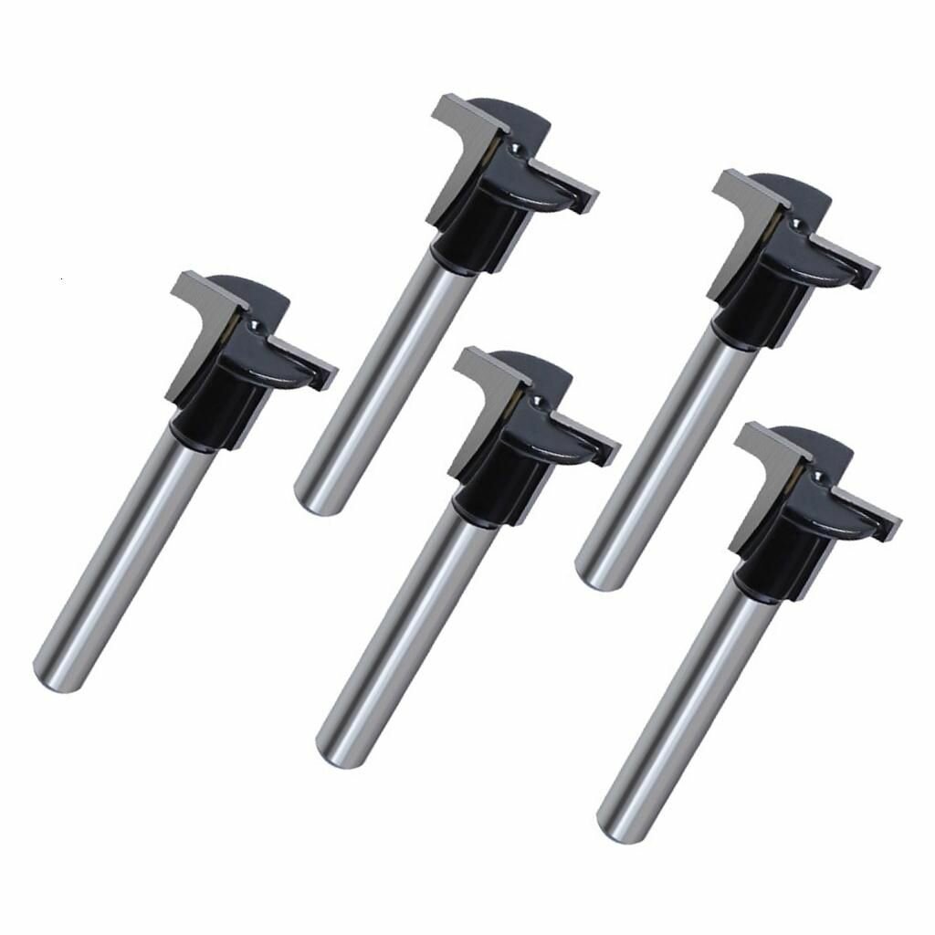 Фреза для дверей шкафа 6.35 мм, 5 штук