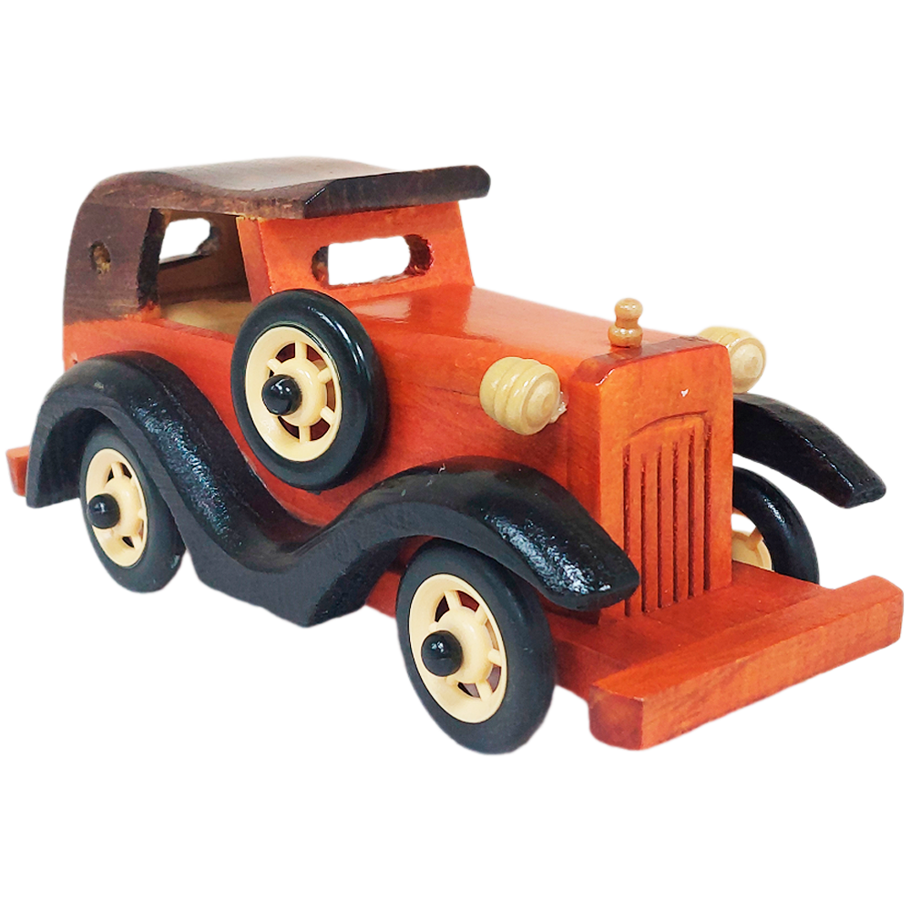 Деревянная игрушка "Ретро автомобиль", коричневый