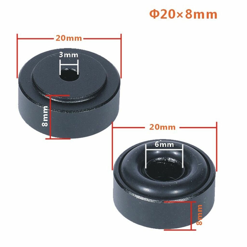 Аксессуары для динамиков, Амортизатор для колонки из алюминия - черный - 20X8мм