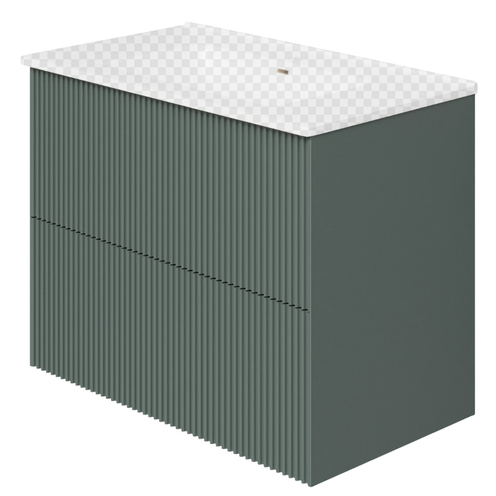 Тумба под раковину La Fenice Terra 80 FNC-01-TER-G-80-2 серо-зелёный матовый