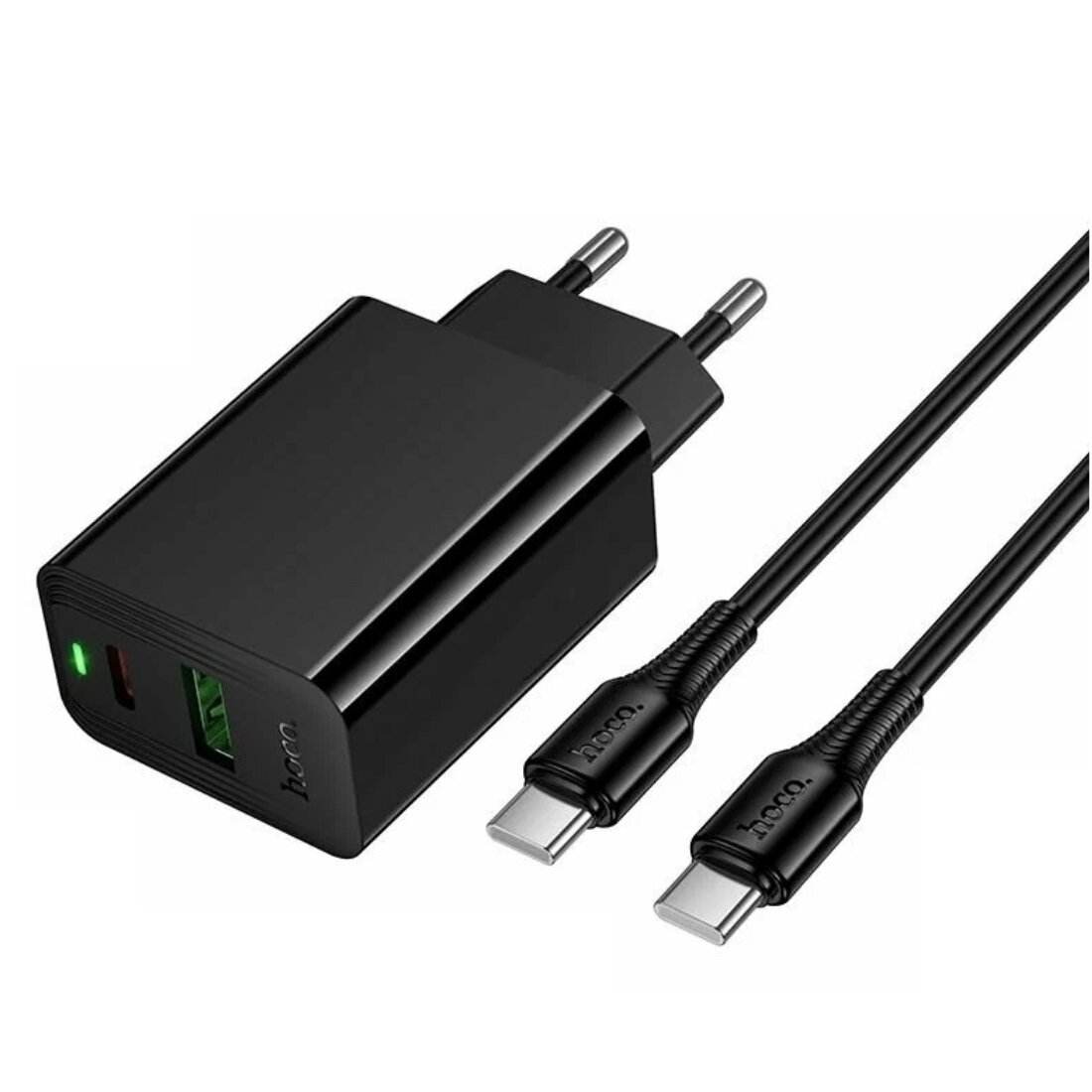 Сетевое зарядное устройство Hoco CS95A 30W GaN с кабелем Type-C Type-C 1 метр, черный