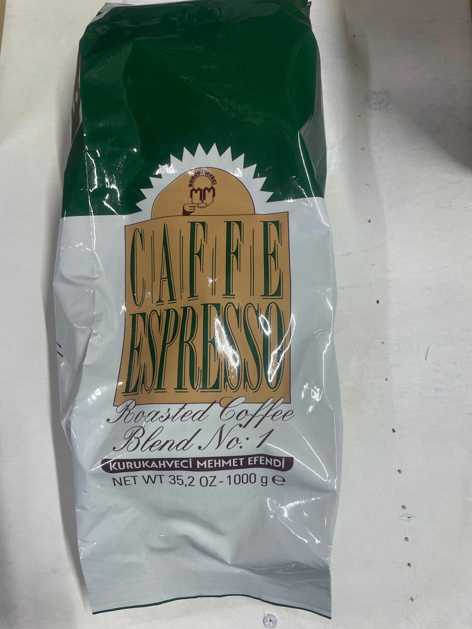 KURUKAHVECI MEHMET EFENDI ESPERESSO 1000 гр Кофе зерновой (ESPERESSO CEKIRDEK KAHVE 1)