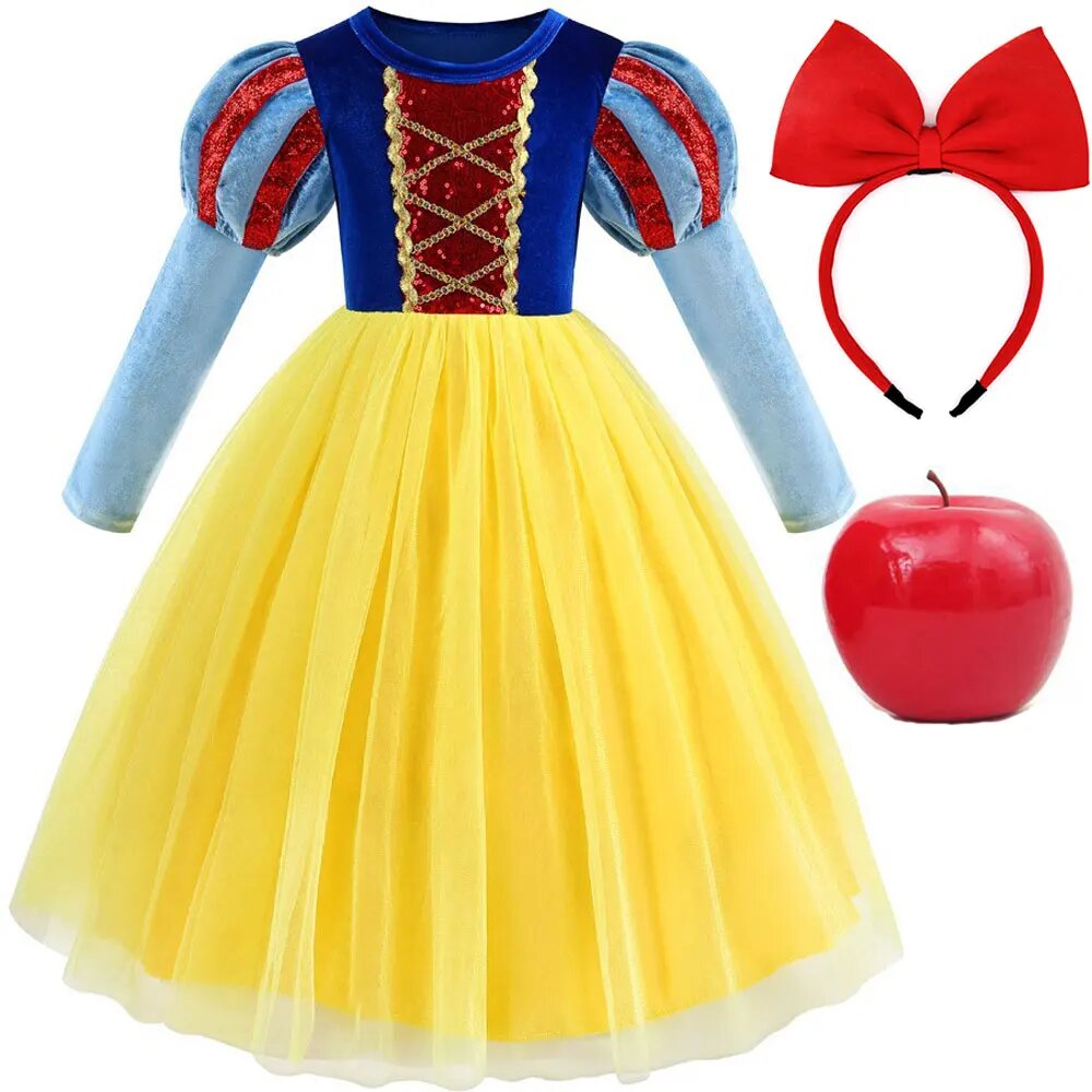Костюм принцессы Белоснежки Disney для девочек 5-6T(tag 130), Snow White Set 2