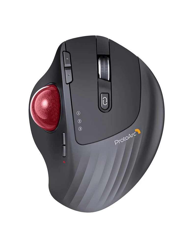 ProtoArc EM01 NL Беспроводная трекбольная мышь Мульти, Black Red