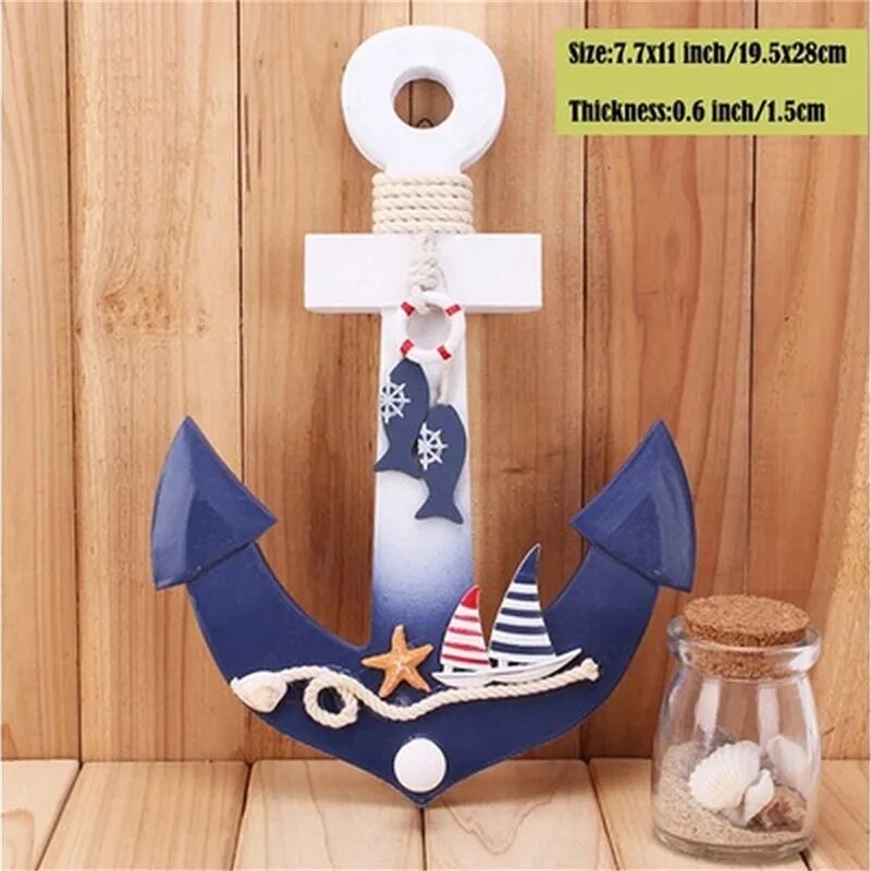 Деревянное украшение якоря