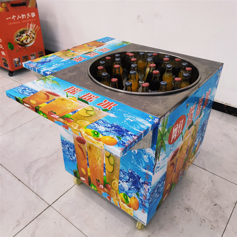 Машина для приготовления льда для кока-колы и газировки, летняя машина для приготовления льда с колесами, машина для приготовления льда