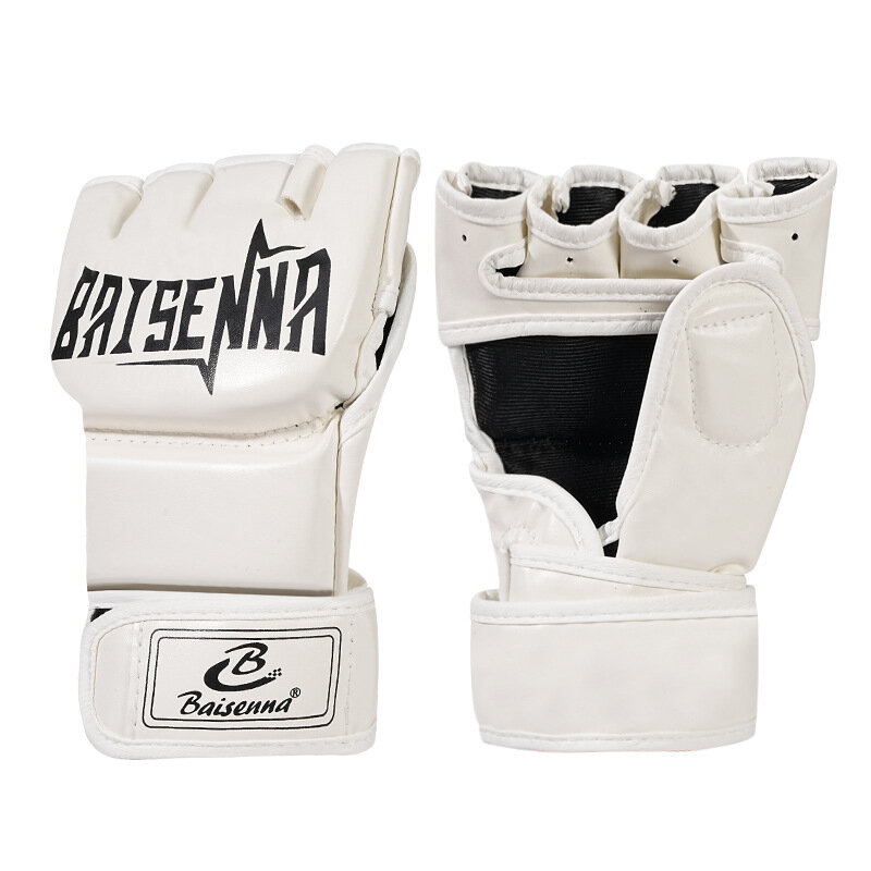 Боксерские перчатки для взрослых мужчин, профессиональные тренировочные перчатки с открытыми пальцами, перчатки для ММА, спаррингов и работы с мешком, детские боксерские перчатки UFC.