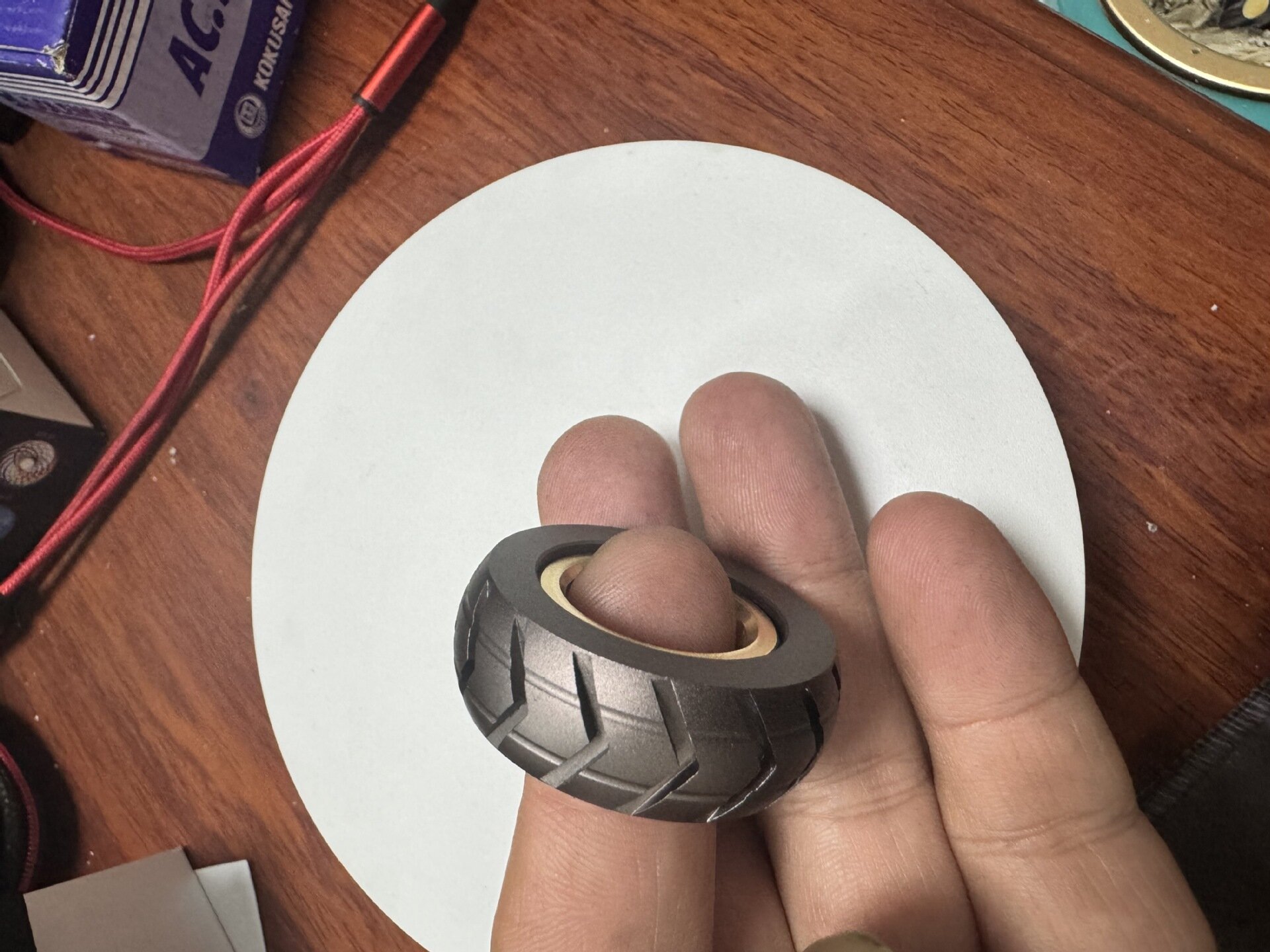 Съемный кольцо-спиннер из нержавеющей стали, механический, шумящий, магнитный, игрушка для снятия стресса, черная технология EDC