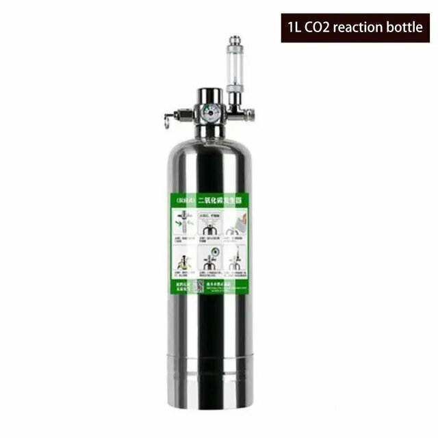 KNOW EASY-Комплект генератора углекислого газа для аквариума, баллон и клапан из нержавеющей стали, принадлежности для водных обитателей