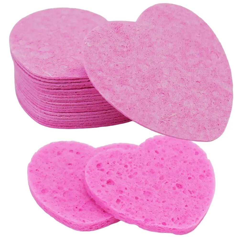30 шт прессованные спонжи для лица, 100% натуральные косметические для очищения и пилинга, гипоаллергенные для чувствительной кожи, многоразовые до 30 использований, домашний спа-уход