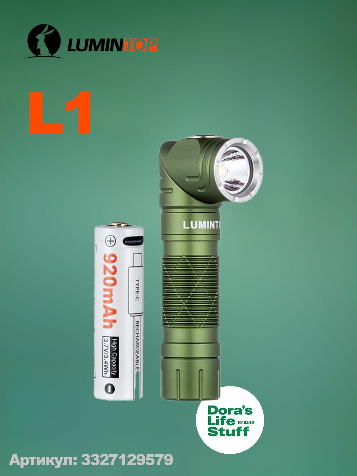 Lumintop L1, Магнитный угловой налобный фонарь, 900 люмен