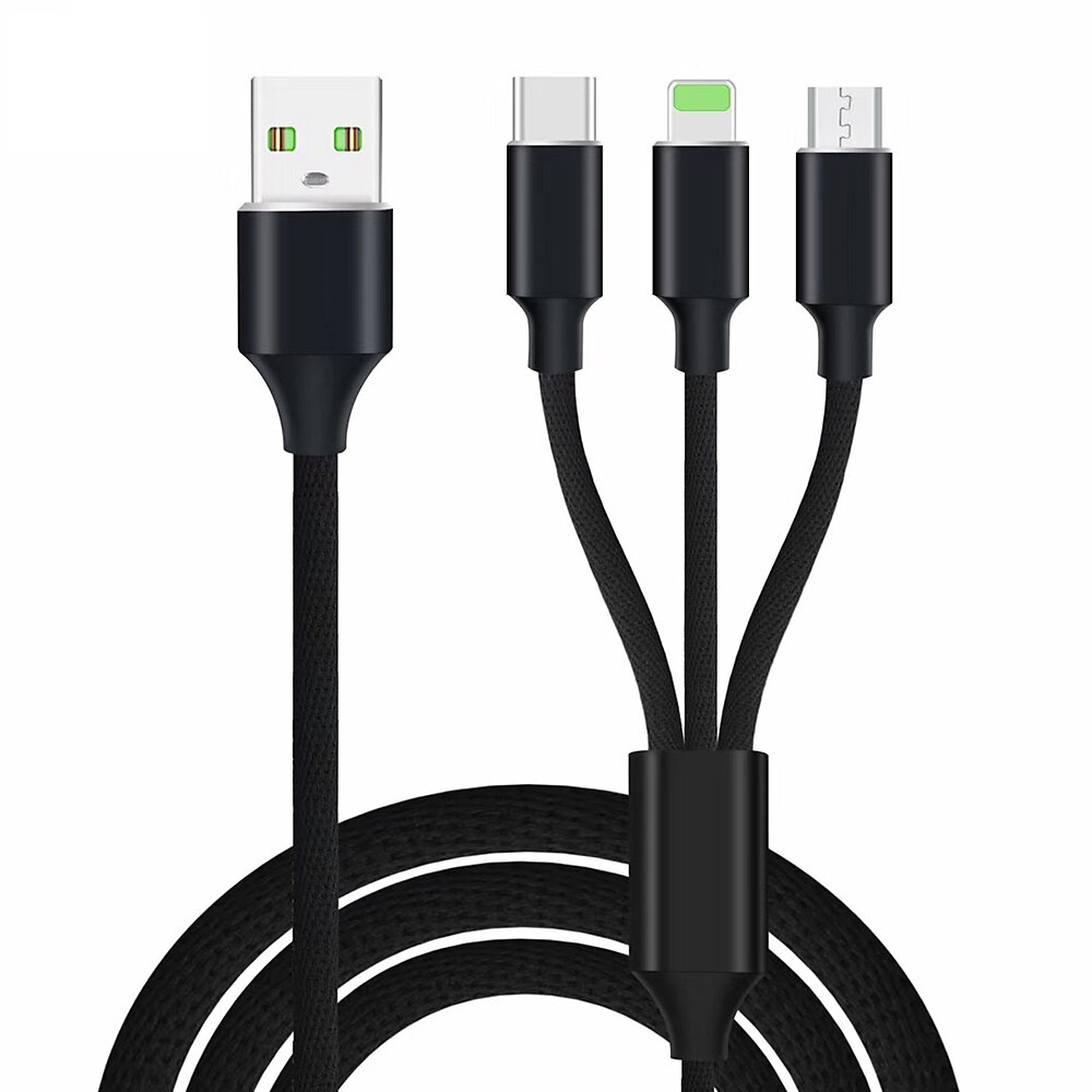 Кабель для зарядки 3 в 1 Lightning Type-C Micro USB Quick