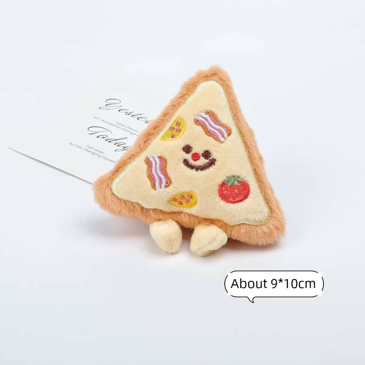 Плюшевая игрушка в форме пиццы для собак, свистящая, для игр и жевания