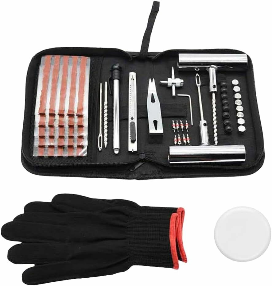 Набор для ремонта бескамерных шин в сумке органайзер (62 предмета)