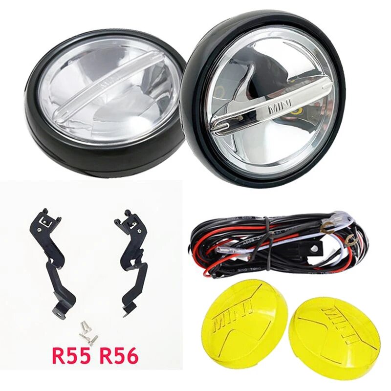 2 шт. светодиодные DRL дневные ходовые раллийные огни Halo Ring дальнего света для MINI Cooper R55 R56 R57 R58 R59 дополнительная фара R56 BLACK
