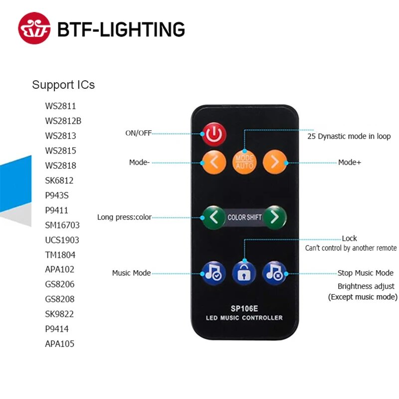 RGB-контроллер BTF-LIGHTING SP106E — фото 1
