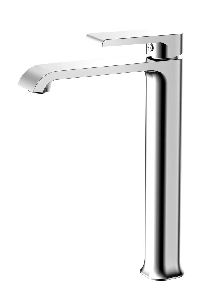 Смеситель для раковины SantiLine SL-9002 хром, глянцевый, кран для ванной в раковину, из латуни, рычажный, с керамическим картриджем, с функцией экономии расхода