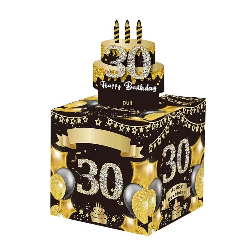 Интерактивная копилка для дня рождения с открыткой, 30 лет от роду