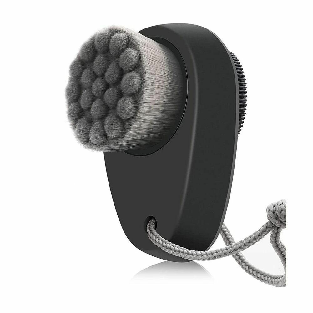 Щетка для очищения лица из черных мягких волос