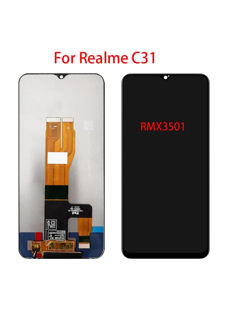 Дисплей на Realme C31 в сборе с тачскрином Черны