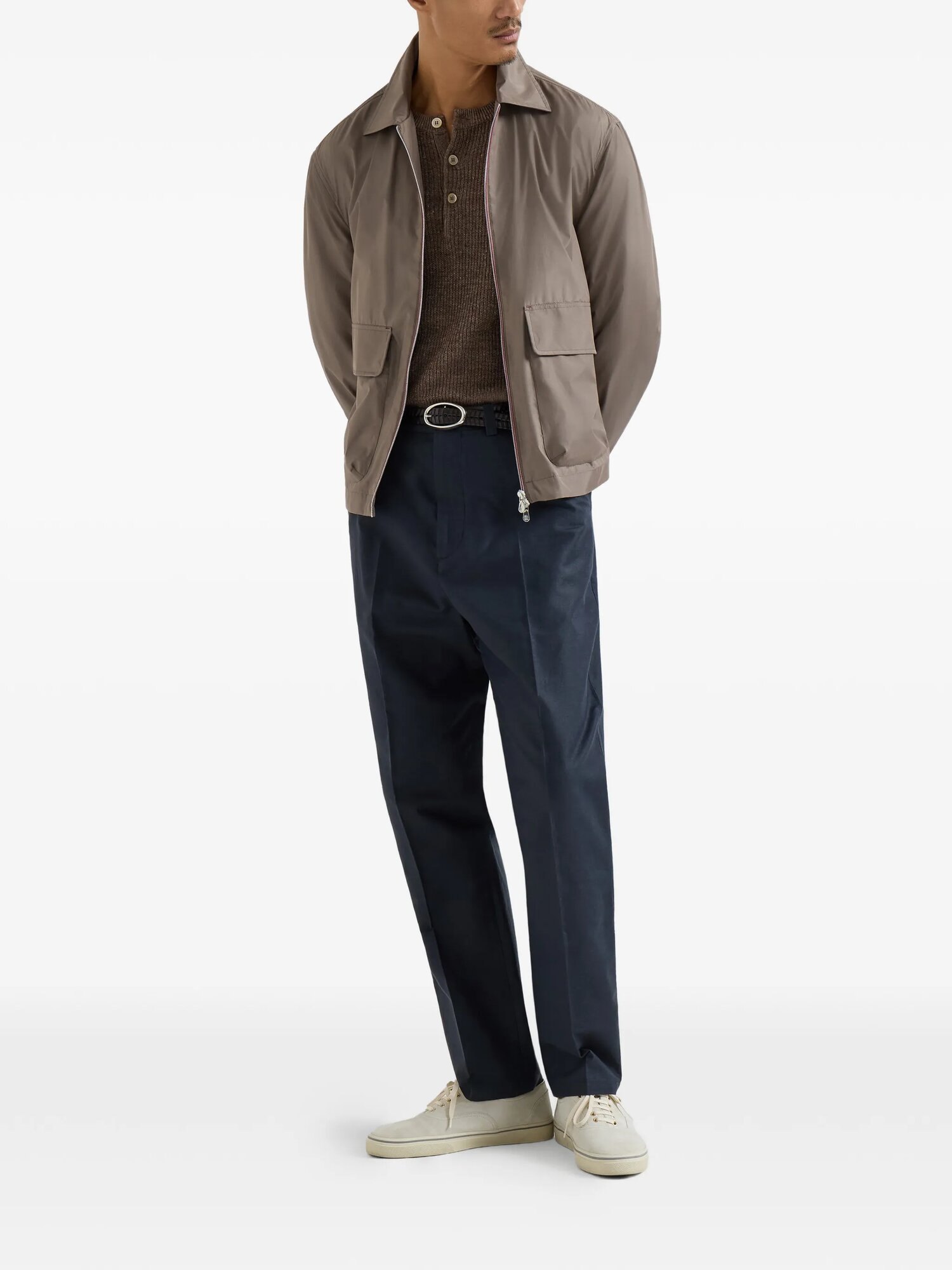 Куртка BRUNELLO CUCINELLI Flap-pocket jacket, размер 52, brown — фото 1