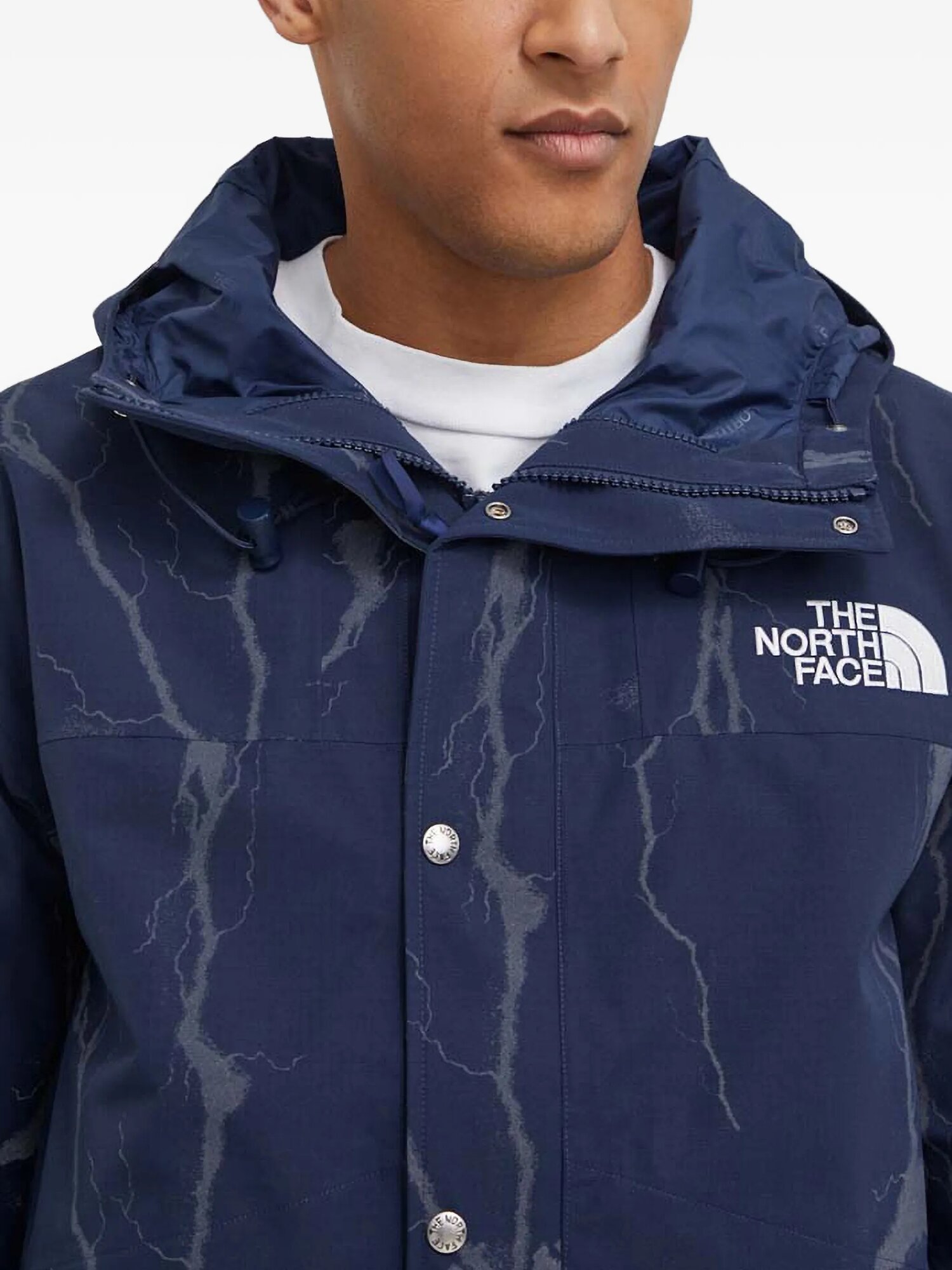 Куртка The North Face Patterned hooded jacket, размер L, blue — фото 1