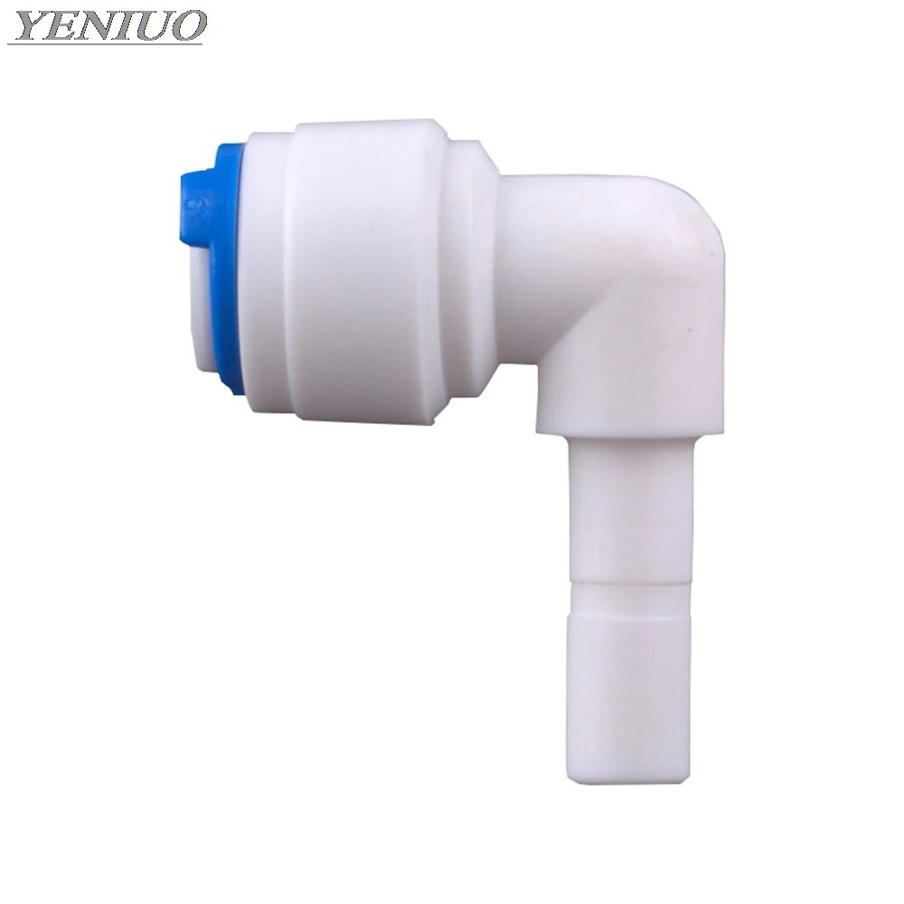 Фитинг для трубы POM белый/синий 1/4" 3/8" C a9.53mm x b9.53mm