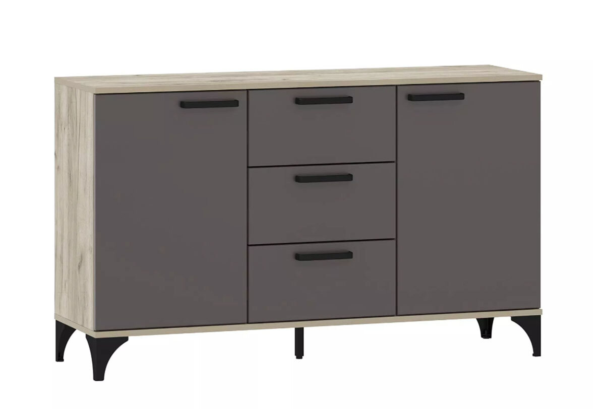 Тумба Марсель НМ 013.79, Дуб Крафт серый/Софт графит