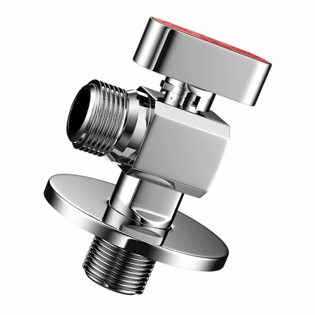 Прочные латунные клапаны для аксессуаров ванной комнаты Запорные на 1/4 оборота входе и выходе с 3/8-дюймовым адаптером подачи горячей холодной воды