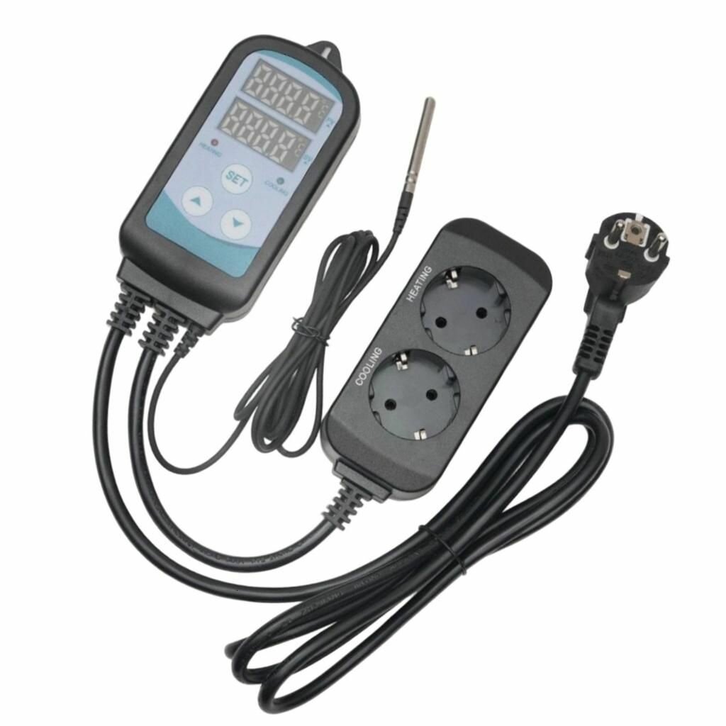 Регулируемый цифровой термостат 220В 2000Вт для системы контроля климата в теплицах