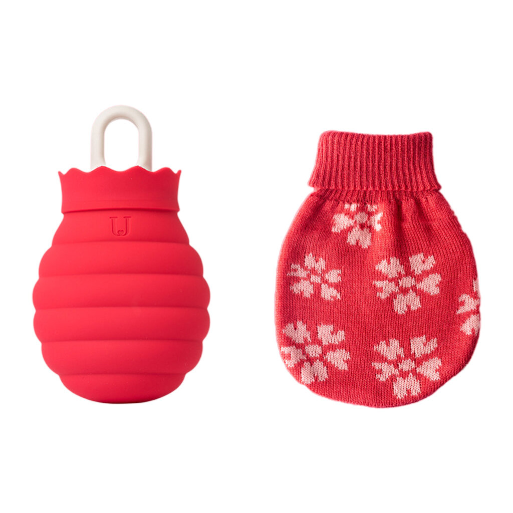 Бутылка с горячей водой, Силиконовая бутылка для горячей воды-красный