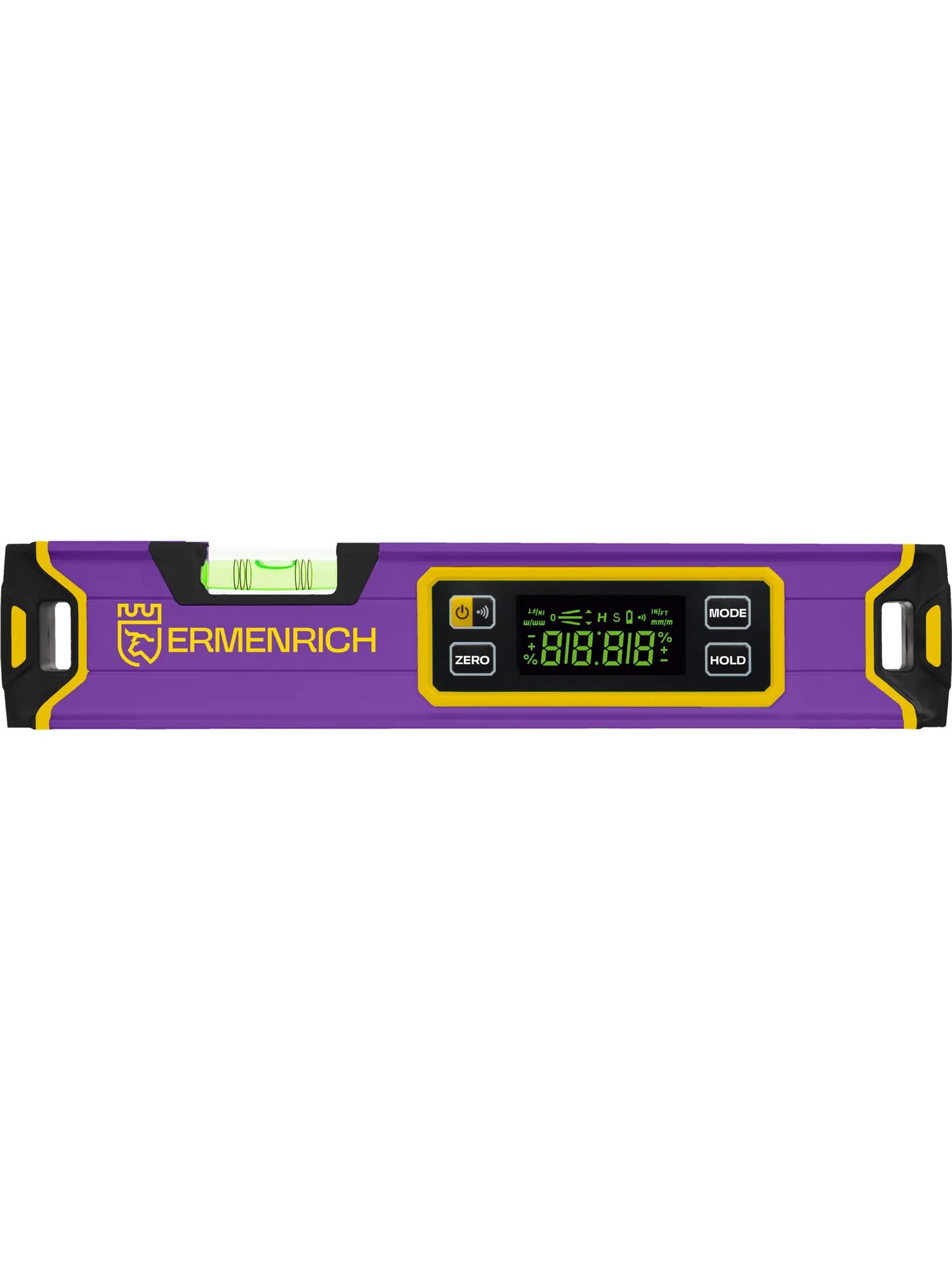 Уровень Ermenrich Verk LL30 цифровой, 30см, фиолетовый, IP54