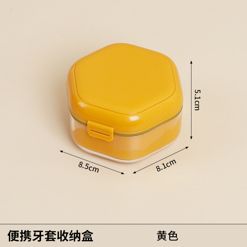 Коробка для хранения брекетов, контейнер для зубных протезов, невидимая коробка для чистки брекетов, портативная герметичная коробка для замачивания и чистки зубов