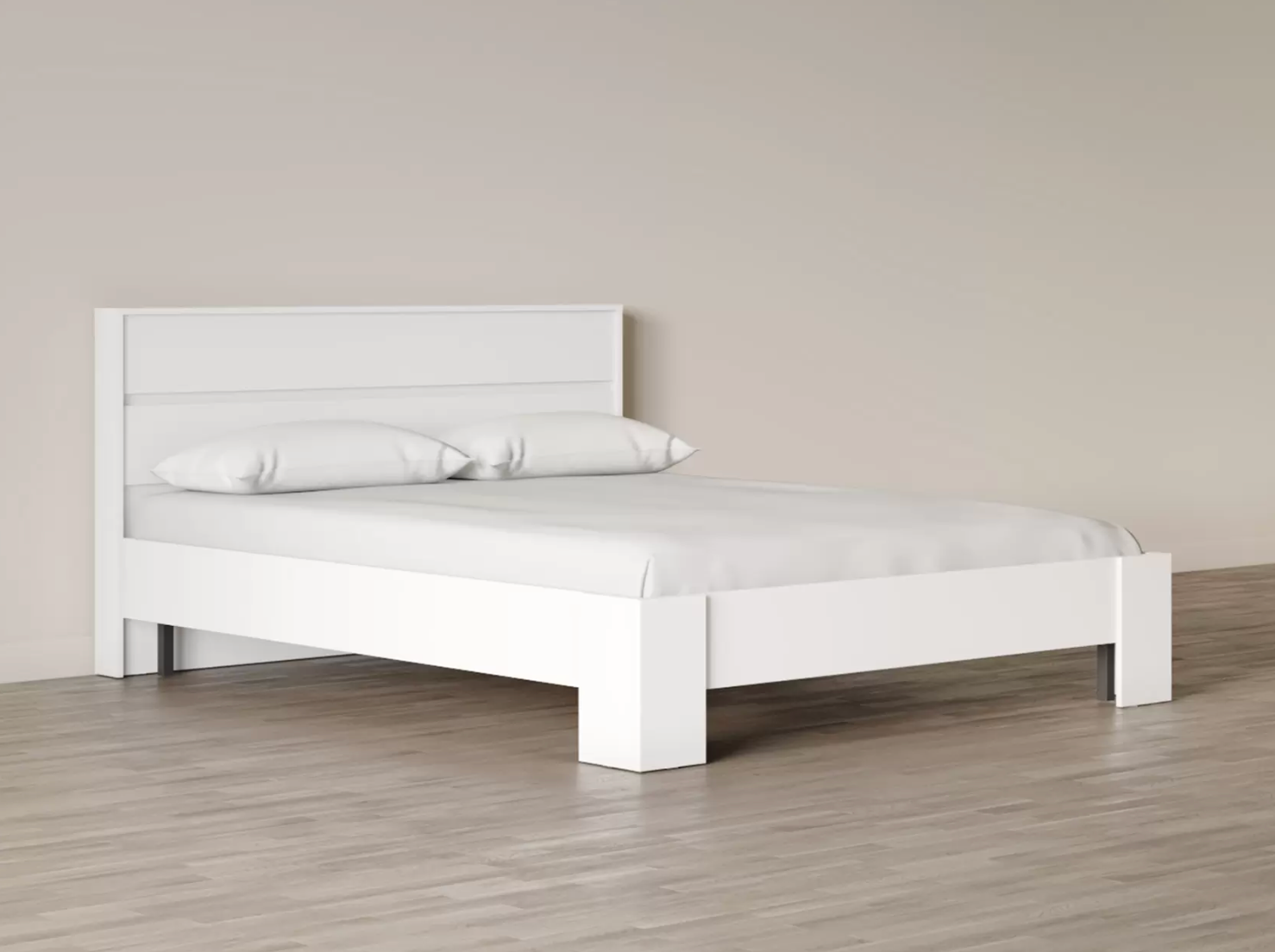 Хелен КР 03 Кровать 1.6х2.0 (1,670х0,928х2,114), белый/белый