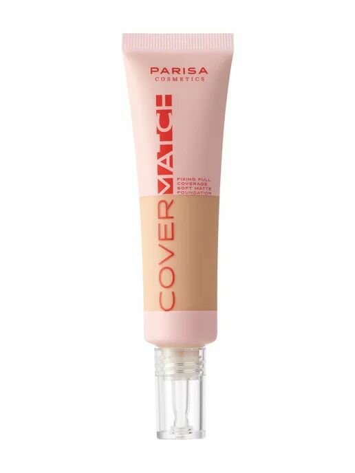 PARISA COSMETICS Тональная основа Cover Match Soft Matte Foundation PFC-101 с матовым финишем, 30 г, 204
