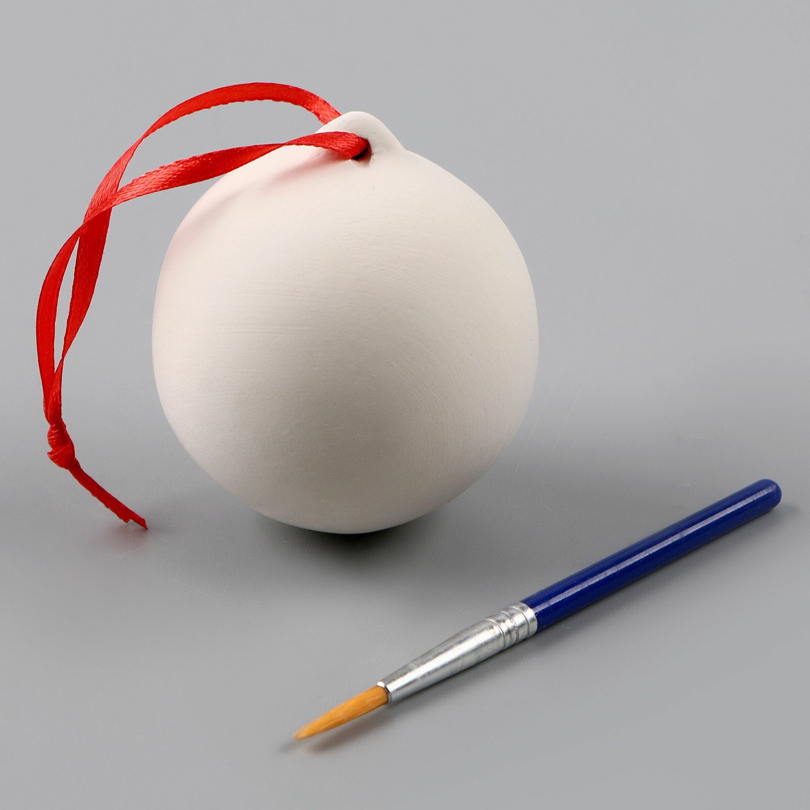 Ёлочная игрушка под роспись "Шар", с подвесом, кисть, тематика: новогодняя