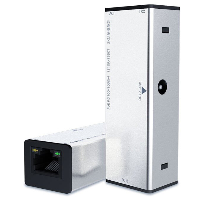 Медиаконвертеры (2-pack) одномодовый оптический преобразователь PoE 1 Гбит/с (2 штуки)