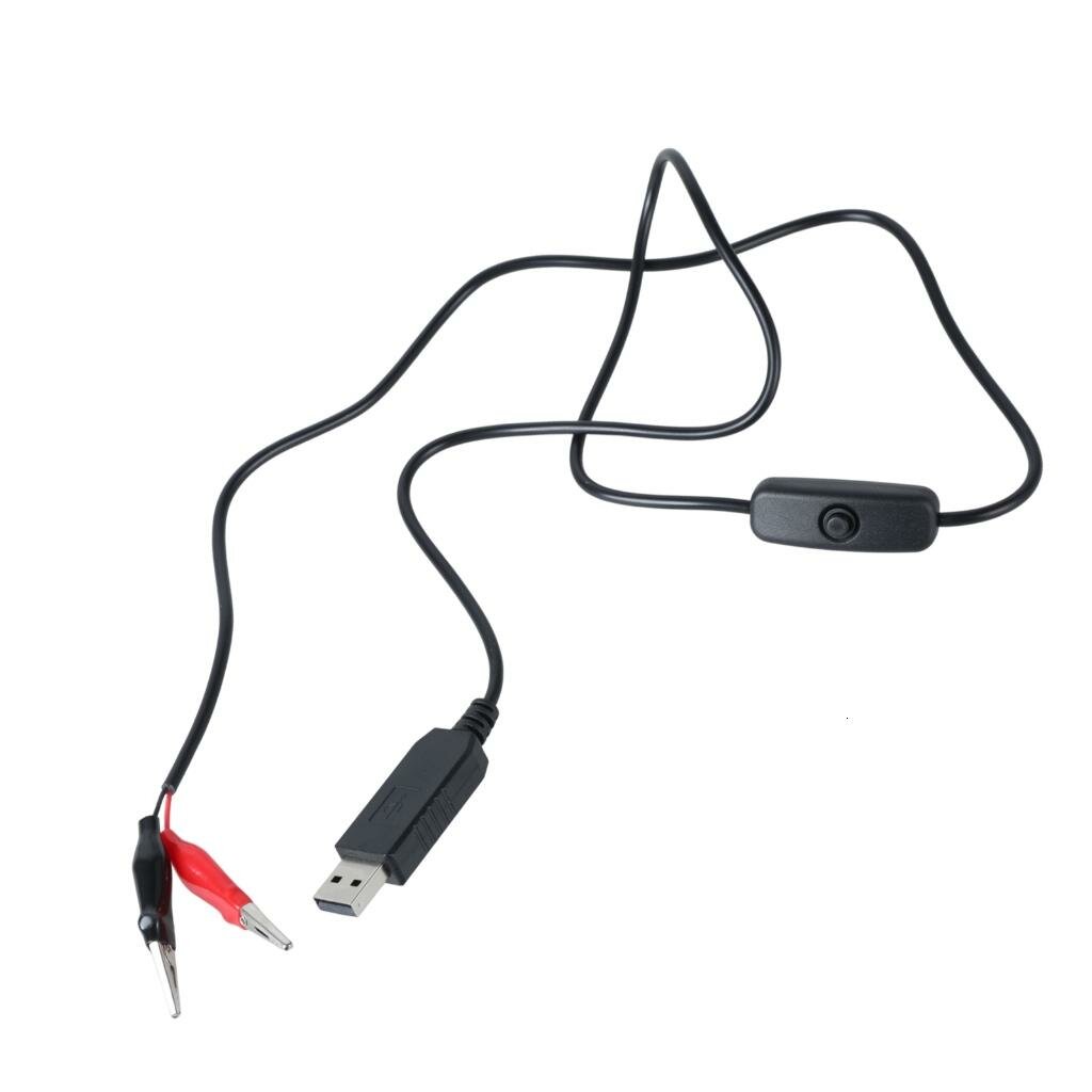 USB-кабель 9 В с зажимами «крокодил»