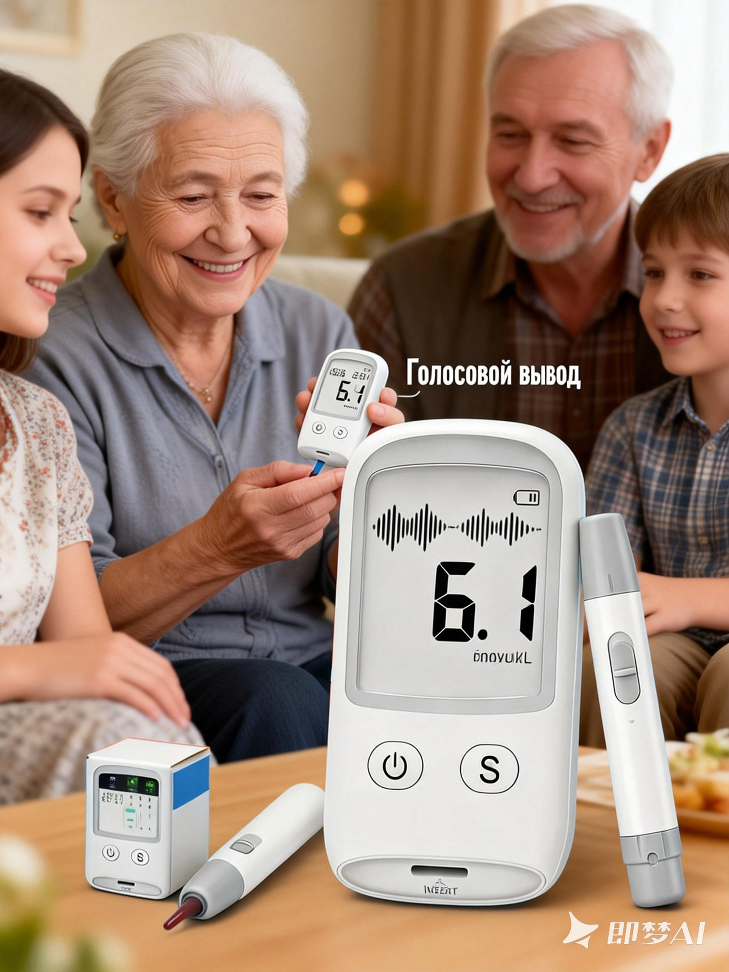 Набор мониторов уровня глюкозы в крови с тест-полосками x 25и ланцетами x 25