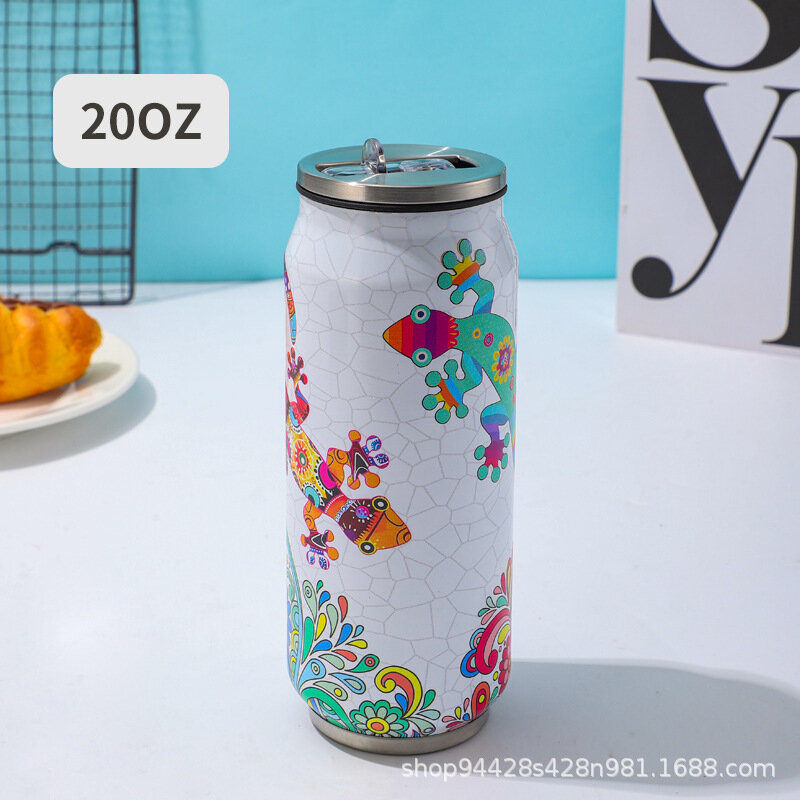 Креативная изолированная кружка в виде банки кока-колы, нержавеющая сталь, легко открывающаяся кружка, напиток, автомобильная кружка, детская соломинка, оптовая продажа