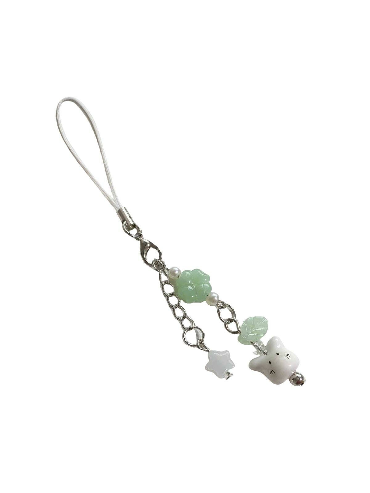 Прочные кисточки для телефона из бисера, Универсальное украшение сумки с кроликами из смолы