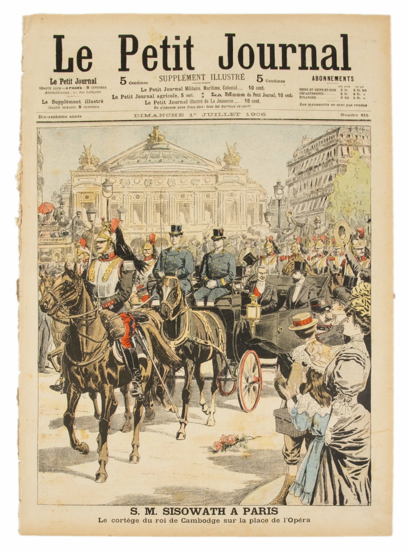 Газета "Le Petit Journal" выпуск № 815 от 01 июля 1906