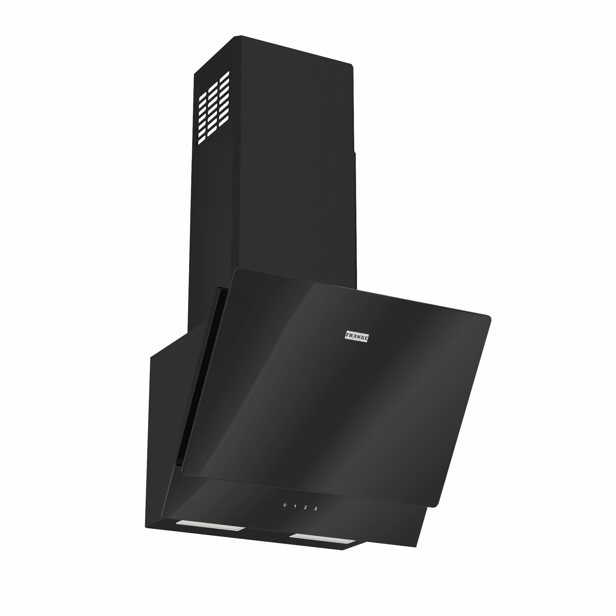 Franke TEMPER BK 50 наклонная вытяжка, Цвет черный, Ширина 49 см, Производительность 1000 м3/ч, 3 скорости, Режимы отвод и циркуляция, Периметральное всасывание, Сенсорное управление, LED освещение
