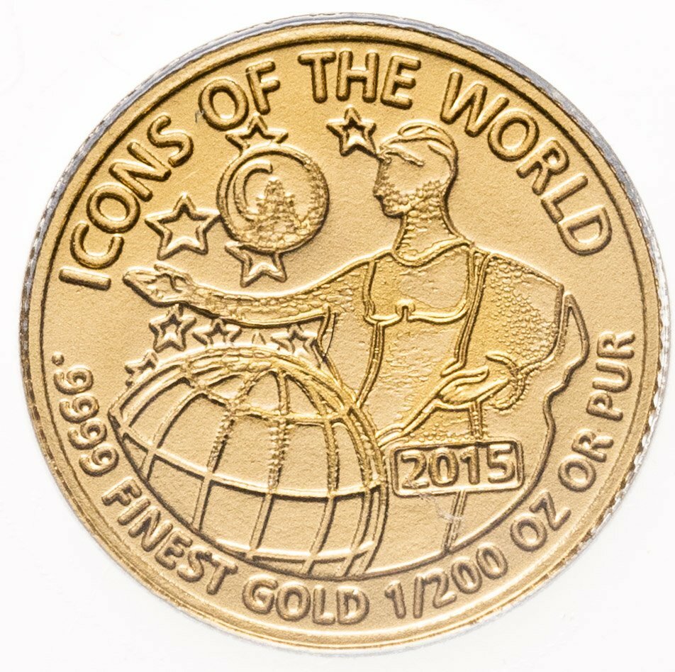 Руанда 10 франков 2015 Идущая Свобода, Золото, в сохранности UNC