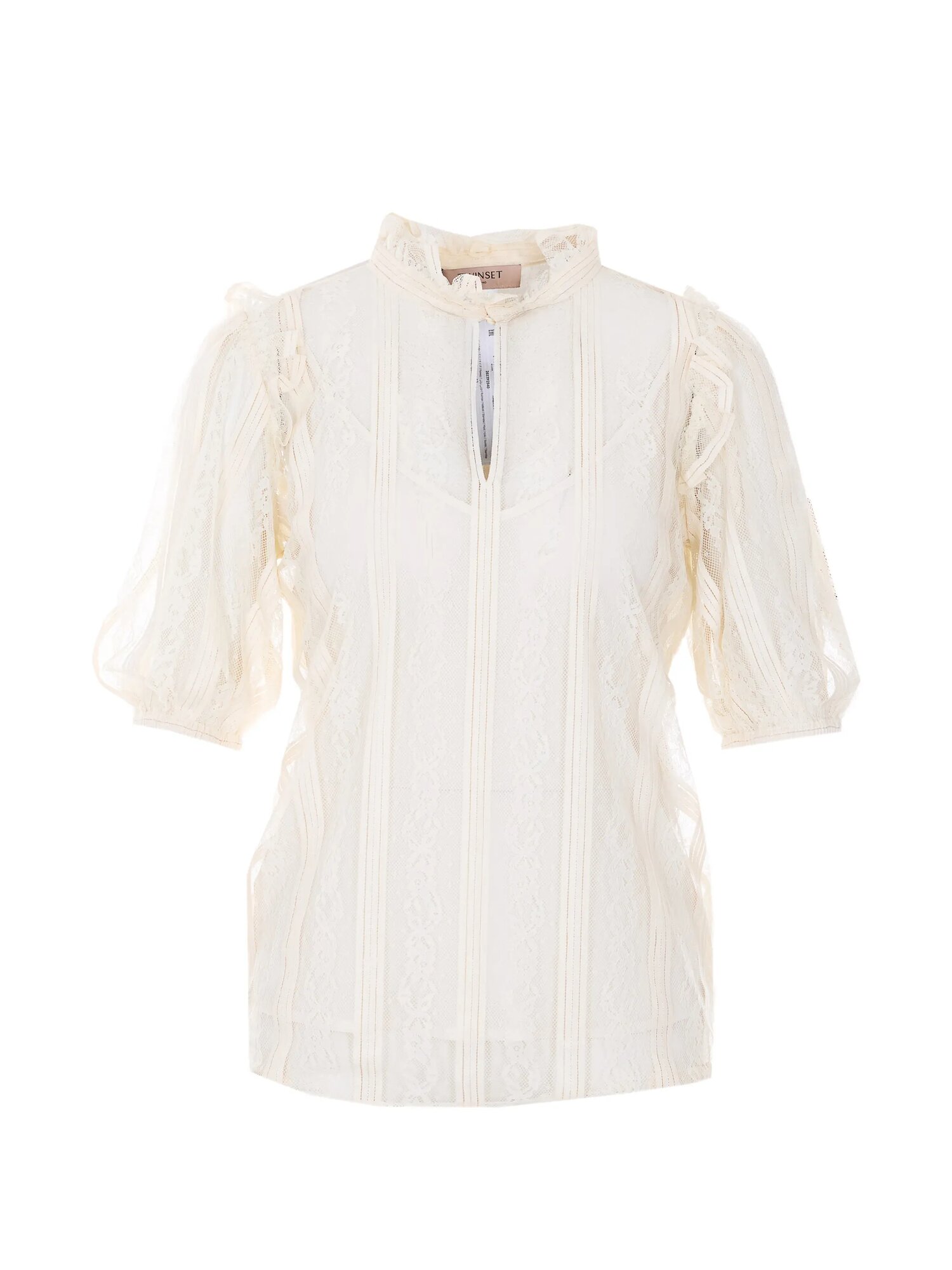 Блуза Twinset Milano Lace high-neck blouse
