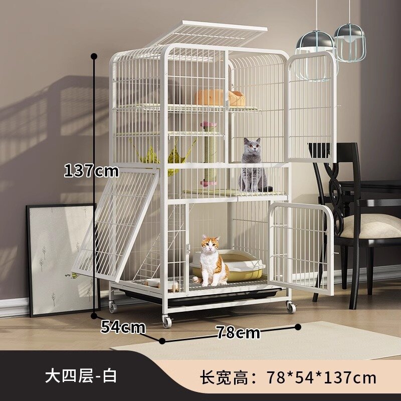 Клетка для кошек для домашнего использования, внутренняя, очень большая, с интегрированным туалетом, кошачий замок, клетка для кошек, домик для лазания